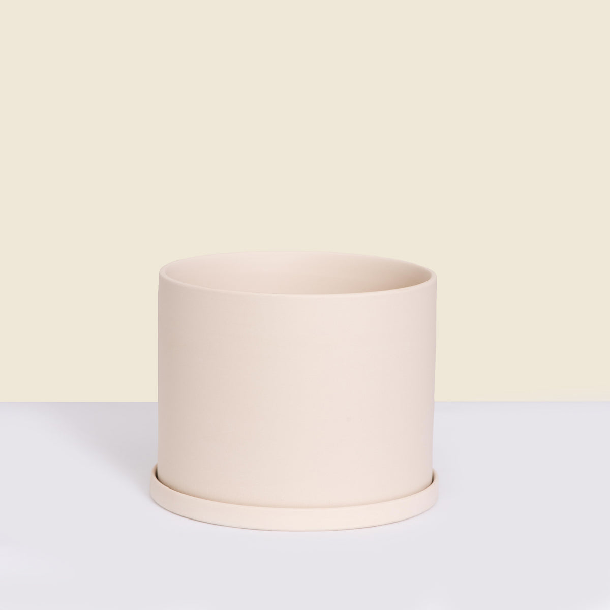 Medium Beige Pot with Saucer | Plant Planters – Jungle Supply