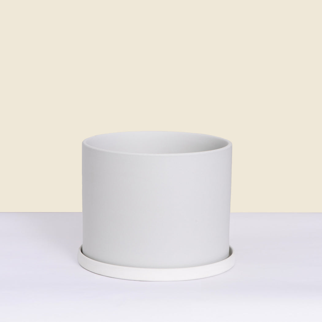 Medium Stone Pot with Saucer | Eco-Friendly Planter Pots – Jungle Supply