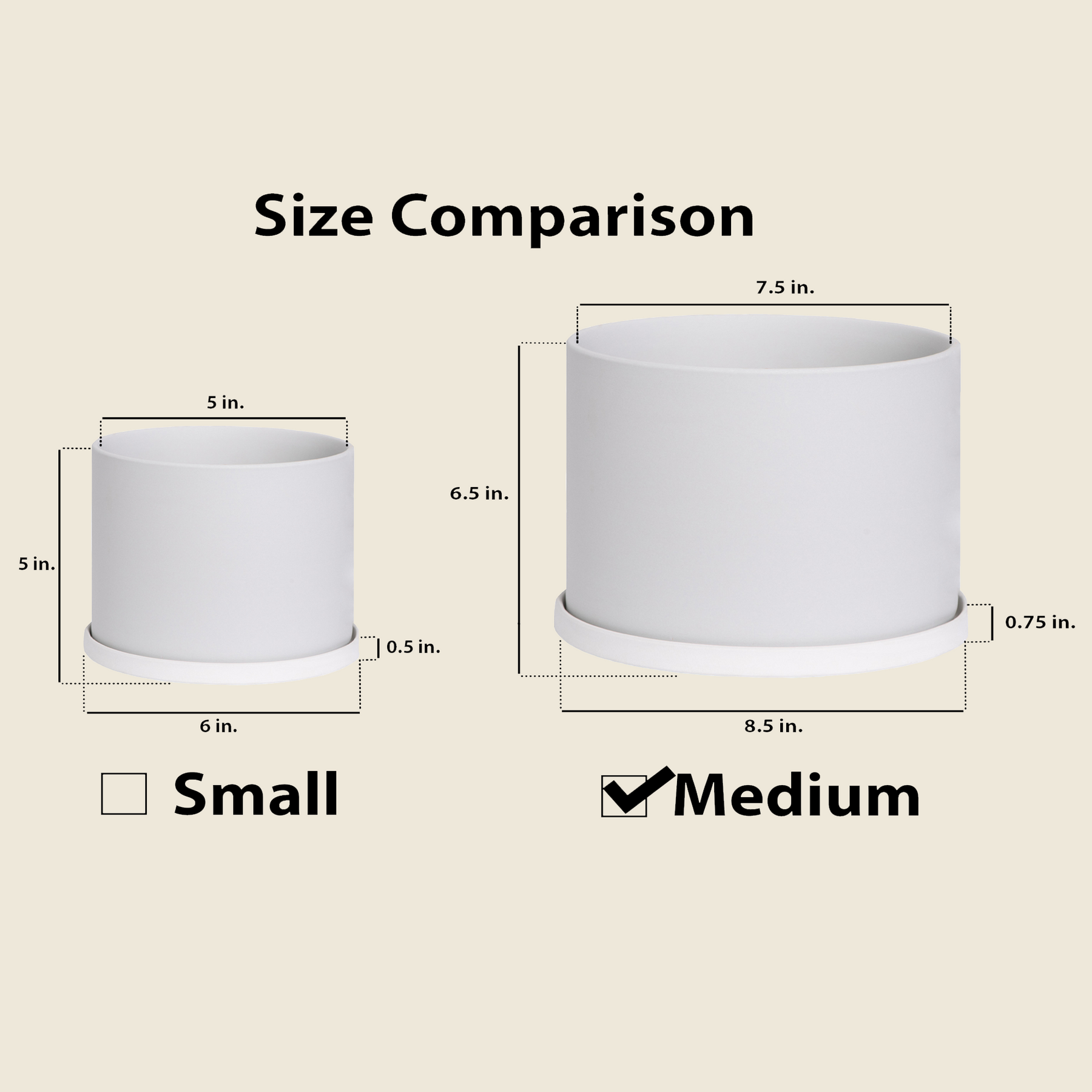 Medium Stone Pot with Saucer | Eco-Friendly Planter Pots – Jungle Supply